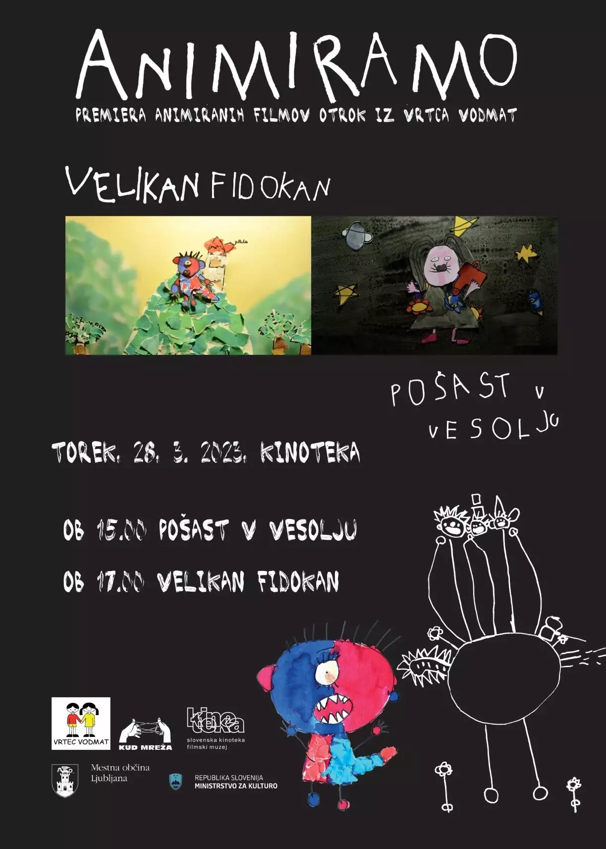 PREMIERA ANIMIRANIH FILMOV OTROK VRTCA VODMAT | Vrtec Vodmat - Radi ...